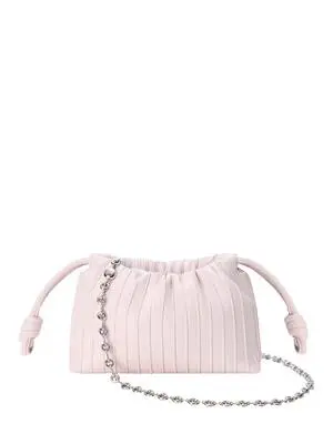 Loewe Mini Pleated Leather Shoulder Bag - Pink