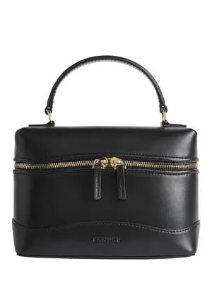 Sandro Leather Tangolino Vanity Bag - Black