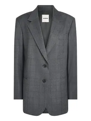 Sandro Wool Rhinestone Blazer - Black