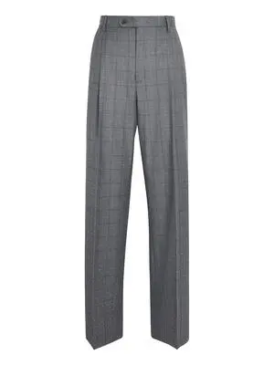 Sandro Wool Rhinestone Straight Trousers - Black