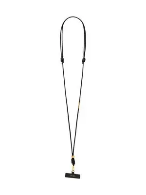 Loewe Leather Pebble Phone Strap - Black