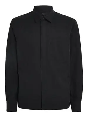 Vince Zip-up Shacket - Black