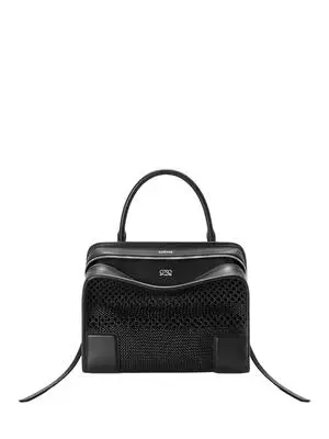 Loewe Medium Woven Leather Amazona 180 Top-handle Bag - Black