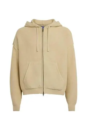 PICANTE Knitted Reverse-seam Senna Zip-up Hoodie - Brown