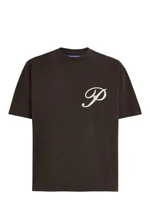 PICANTE Organic Cotton Gallery Logo T-shirt - Brown