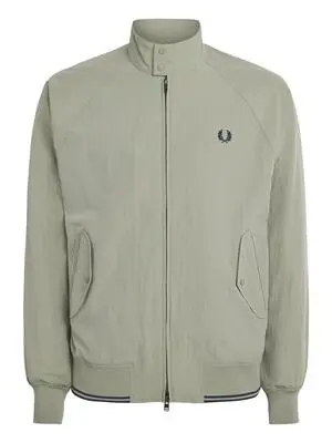 Fred Perry Crinkle Harrington Jacket - Green