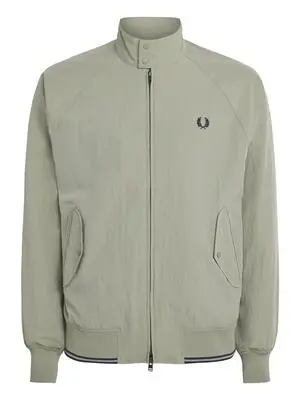 Fred Perry Crinkle Harrington Jacket - Green