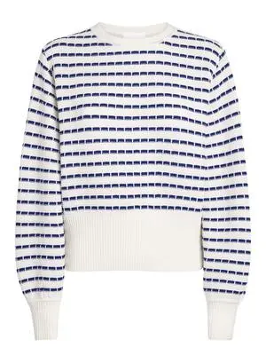 Molli Virgin Wool Stripe Breton Sweater - Blue