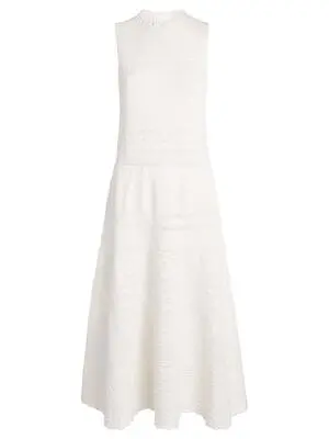 Molli Zig-zag Weave Midi Dress - White