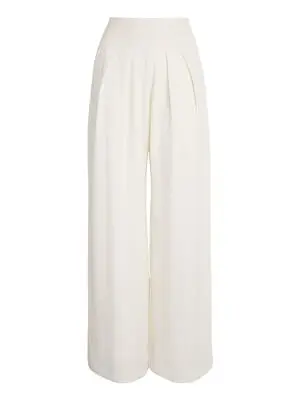 Molli Virgin Wool Wide-leg Trousers - White