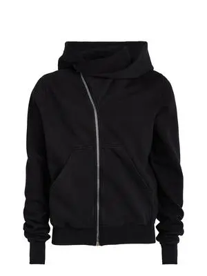 Rick Owens Asymmetric Mountain Hoodie Black