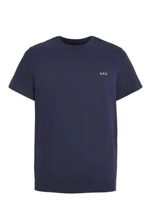 A.p.c. Cotton Logo Oliver T-shirt - Blue