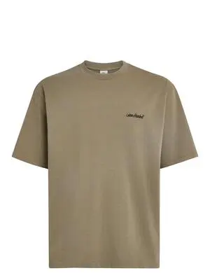 WON HUNDRED Cotton Italic Logo T-shirt - Brown