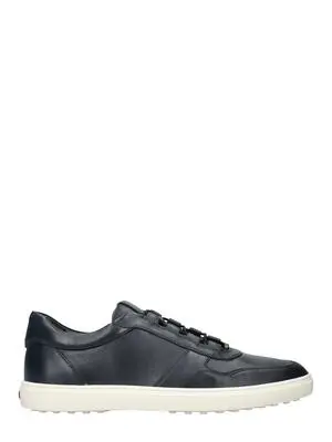 TOD'S Leather Elastic Cassetta Sneakers - Navy