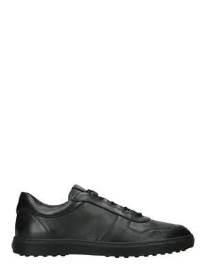 TOD'S Leather Elasticated Cassetta Sneakers - Black