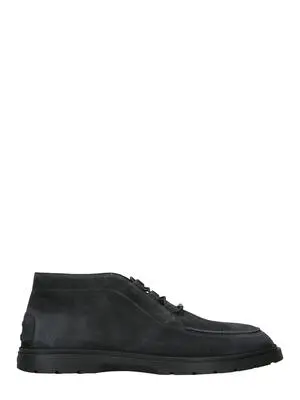 TOD'S Suede Ankle Boots With Rubber Sole - Black