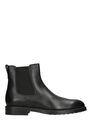 TOD'S Leather Chelsea Boots - Black
