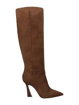 STUART WEITZMAN Suede Vinnie Zip Knee-high Boots 100 - Brown