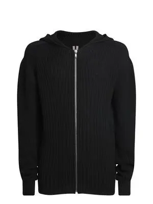 Rick Owens Cashmere Zip-up Hoodie - Black