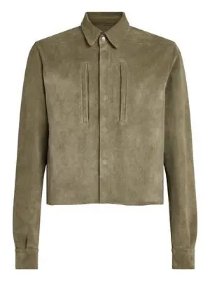Rick Owens Alice Suede Jacket - White