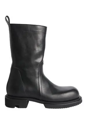 Rick Owens Calf Leather Creeper Gabe Ankle Boots - Black