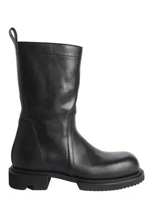 Rick Owens Calf Leather Creeper Gabe Ankle Boots - Black