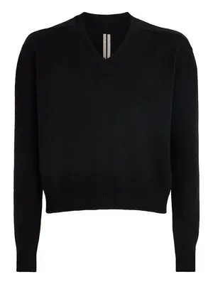 Rick Owens Cashmere-wool V-neck Sweater - Black
