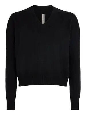 Rick Owens Cashmere-wool V-neck Sweater - Black