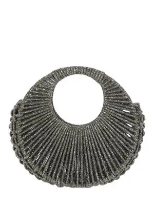 HIBOURAMA Jaya Crystal-embellished Woven Tote Bag - Brown