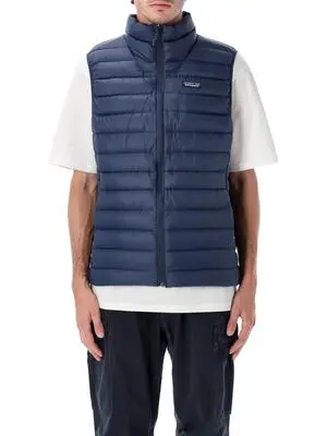 Patagonia Down Sweater Recycled Nylon Puffer Vest - Blu