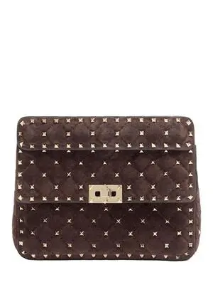VALENTINO Valentino Rockstud Spike Quilted Tote Handbag