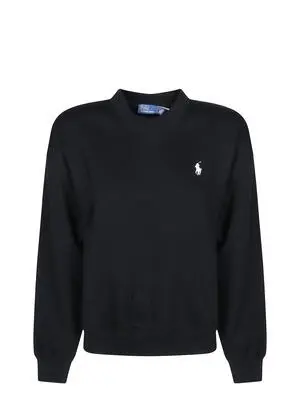 Polo Ralph Lauren POLO RALPH LAUREN Crewneck Sweatshirt With Embroidered Logo Nero