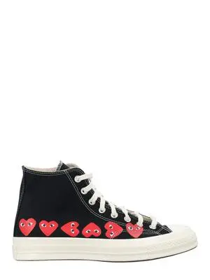 CONVERSE X COMME DES GARONS PLAY Play" Heart Print High Top Sneakers - Nero