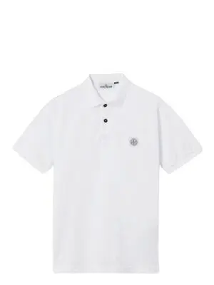 Stone Island Ss Polo Cotton Knit Shirt - White