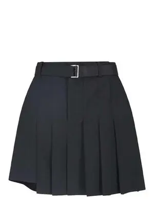 Sacai Tailored Wool-blend Trousers With Cupro Lining - Black
