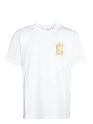 Casablanca Classic T-shirt With Hermons Mirage Arch Print - Bianco