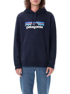Patagonia Recycled Cotton-polyester P-6 Logo Hoodie - Blu