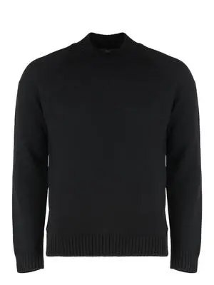 SLOWEAR Virgin Wool Crewneck Sweater - Black