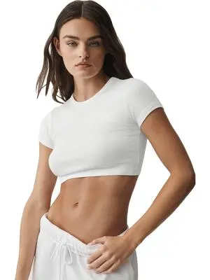 Alo Yoga ALO Cropped Timeless T-Shirt White