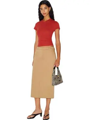 REFORMATION Lindie T-shirt Knit Red