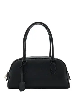 THE ROW India East/west Leather Bag - Black