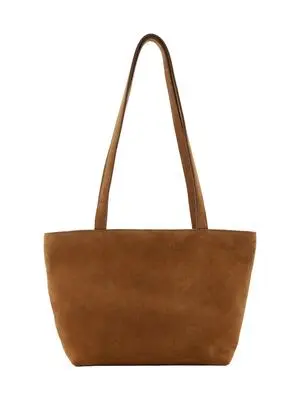 THE ROW Parker Suede Tote - Tan