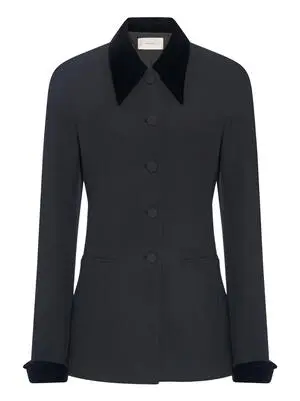 THE ROW Jeko Wool Jacket - Black