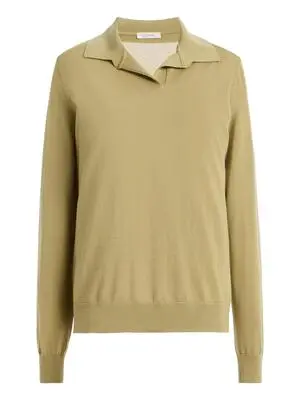 THE ROW Pauli Wool-silk Top - Green
