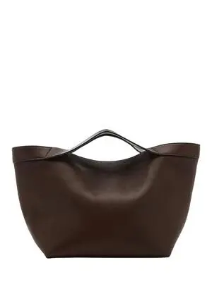 THE ROW Small Kit Leather Tote - Brown