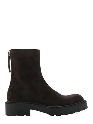 THE ROW Nobilis Calfskin Leather Boots - Brown