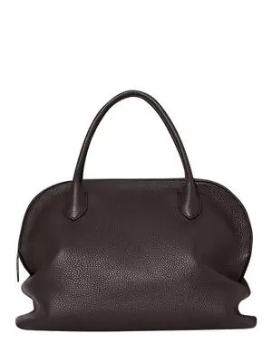 THE ROW Agnes Leather Tote - Brown