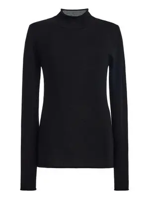 THE ROW Phaed Cashmere Top - Black