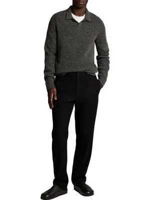 Vince Owen Athletic Knit Wool-blend Elastic-waist Pant - Black
