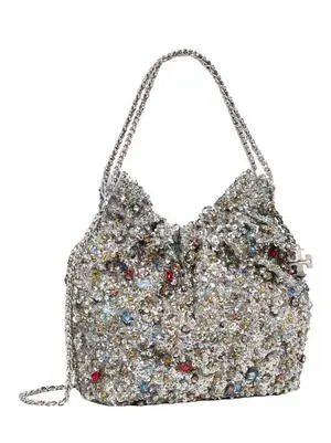 Tory Burch Fleming Embellished Mini Hobo - Warm Rain